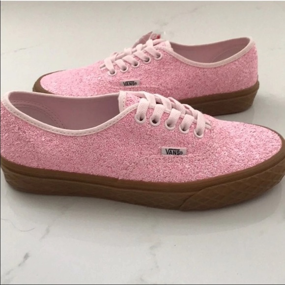 Vans | Shoes | Vans Authentic Icecream Pink Glitter Sneaker Shoes ...